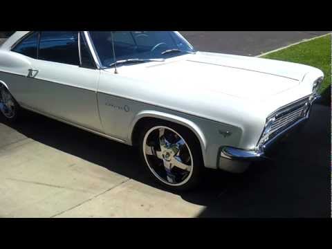1966 Chevy Impala Pearl White on 20s