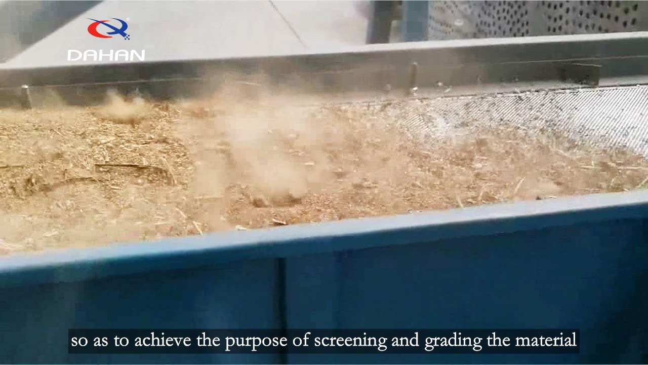 Vibrating wood chip sieve - YouTube