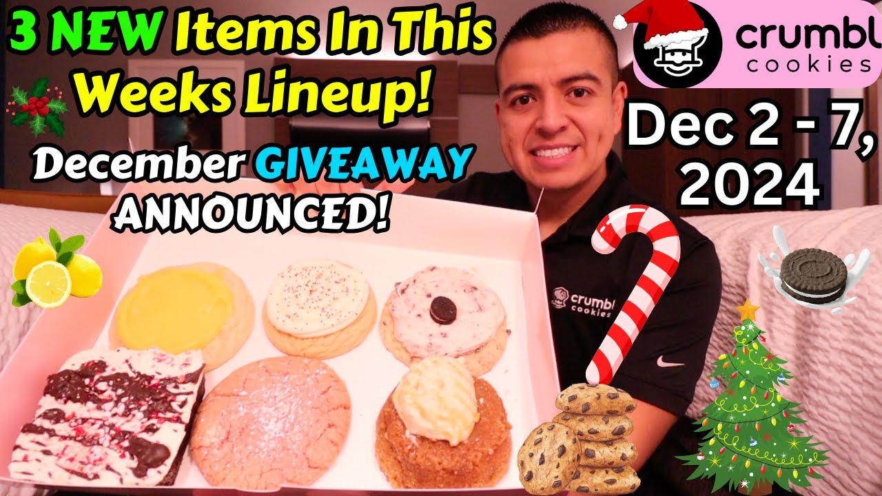 NEW Crumbl Cookies Review: Jimmy Fallon's Candy Cane Brownie, Caramel ...