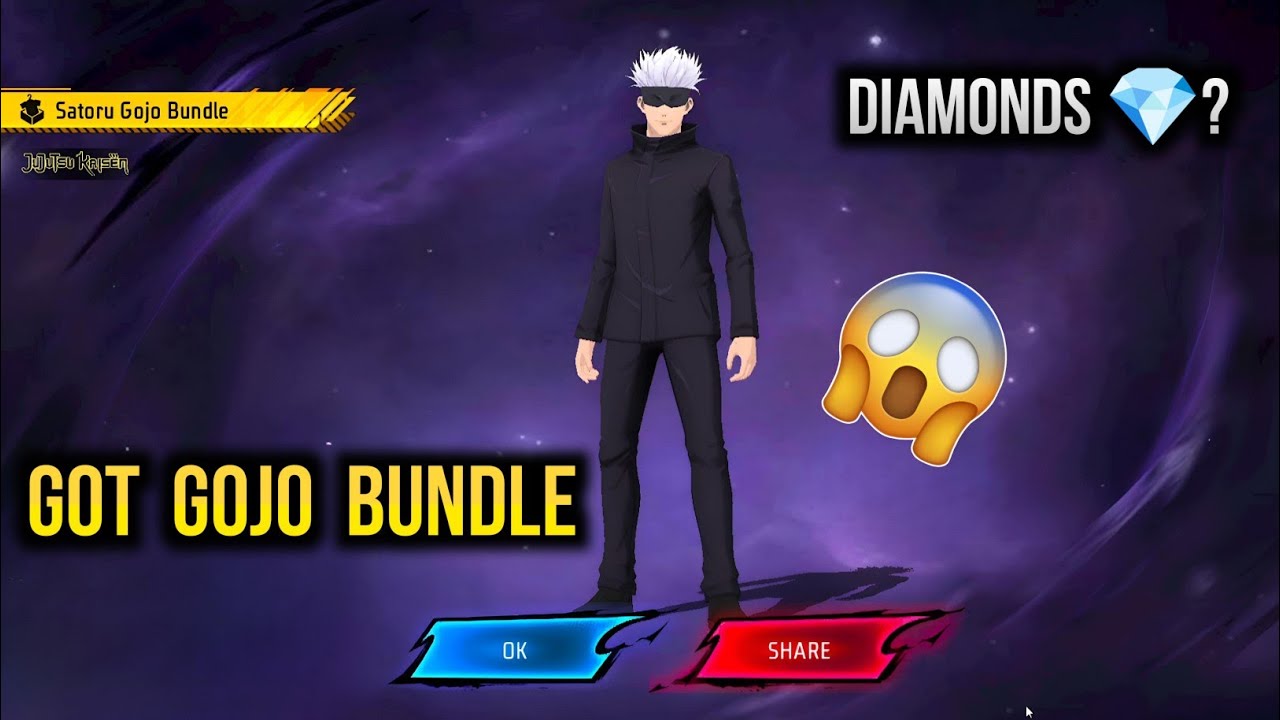 Got Gojo Bundle in Free Fire | Free Fire X Jujutsu Kaisen Gojo Satoru ...
