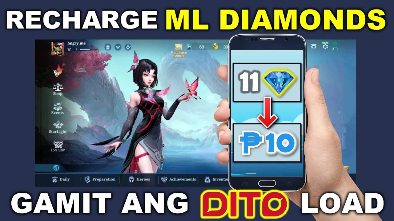 How to Buy/Recharge Diamonds in Mobile Legends using DITO 2024 - YouTube