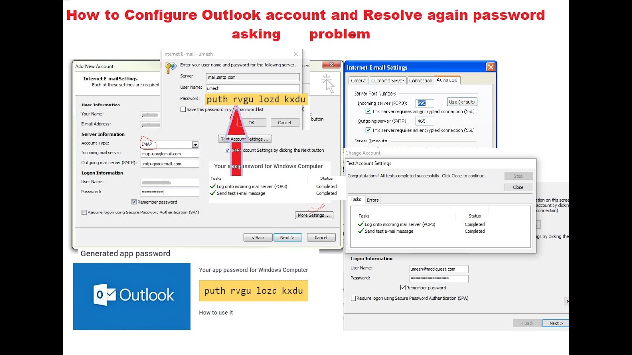 How to Configure Outlook Account | Outlook Account ko Kaise Configure ...