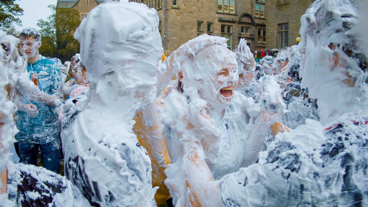 Raisin Foam Fight, 18 October 2021 - University of St Andrews - YouTube