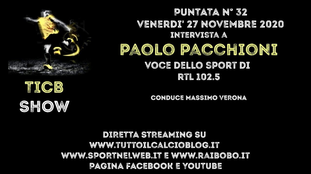 Intervista a Paolo Pacchioni del 27 Novembre 2020 - YouTube