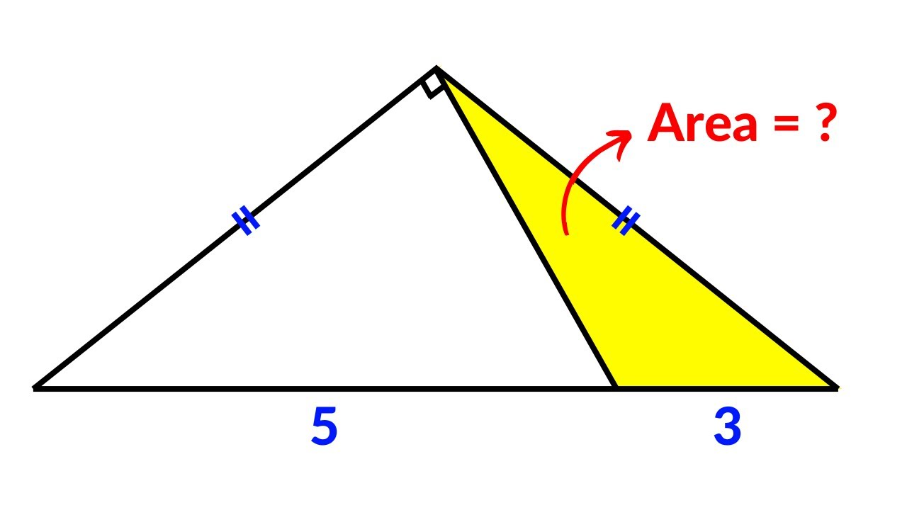 Find the shaded area in the triangle | A Nice Geometry Problem - YouTube