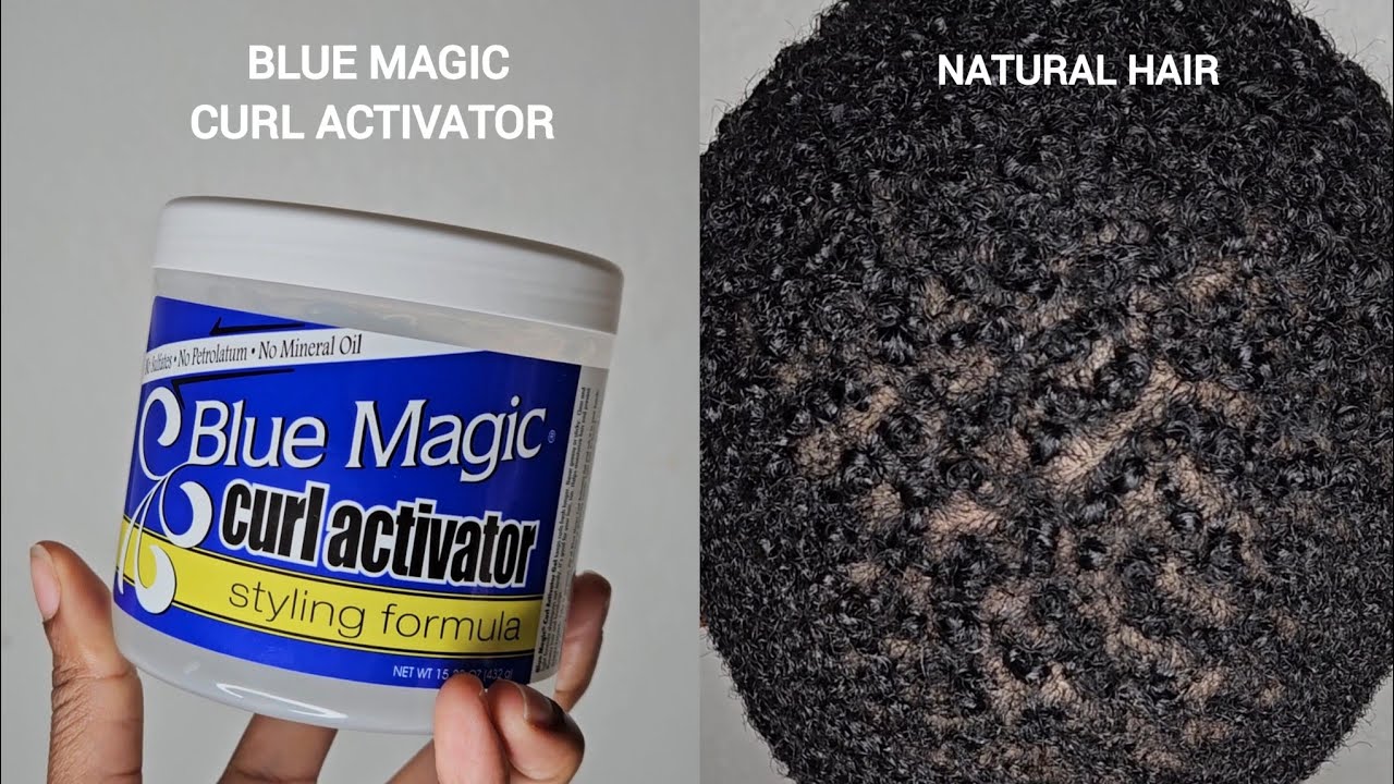 Blue Magic curl activator review on short natural hair - YouTube
