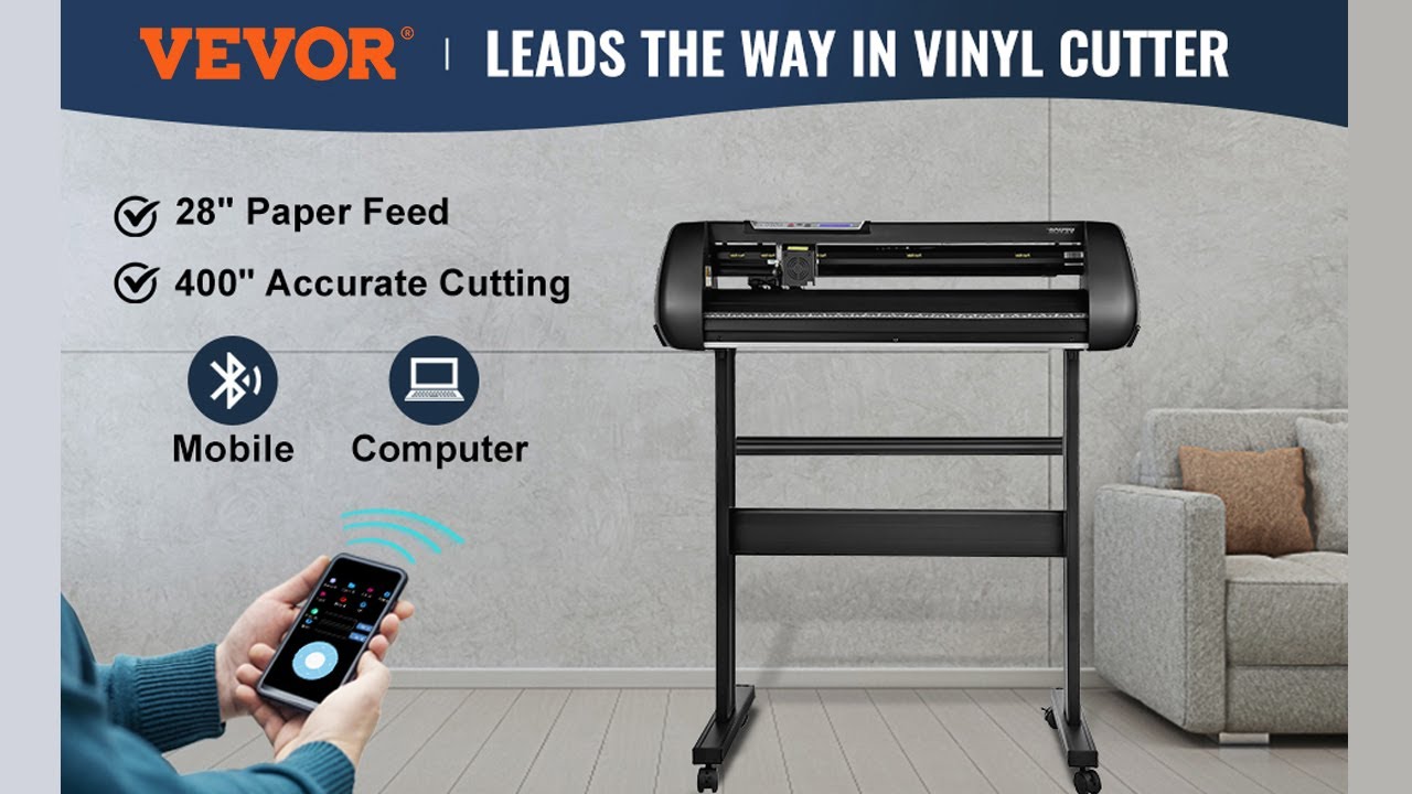 VEVOR Vinyl Cutter Machine - for Sign Making Windows & Mobile - YouTube