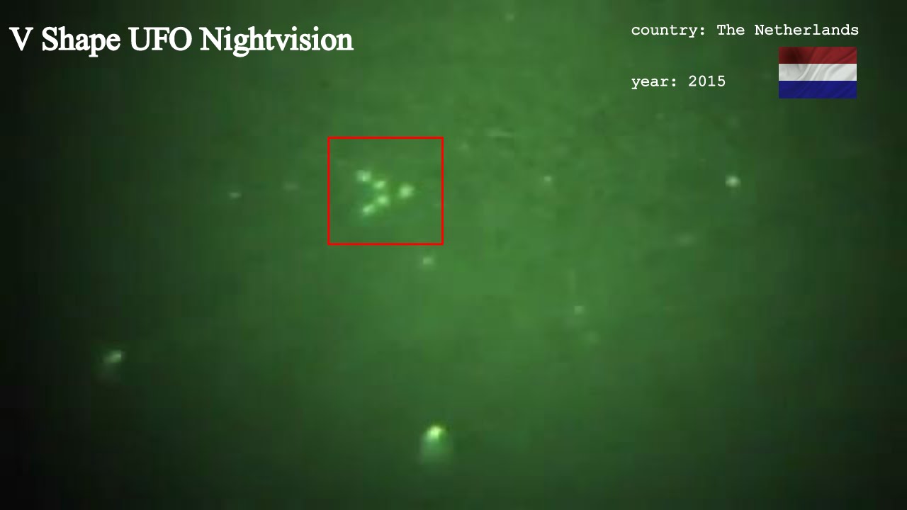 UFO V Shape Dutch sighting 2015 spotted with Nightvision Camera - YouTube
