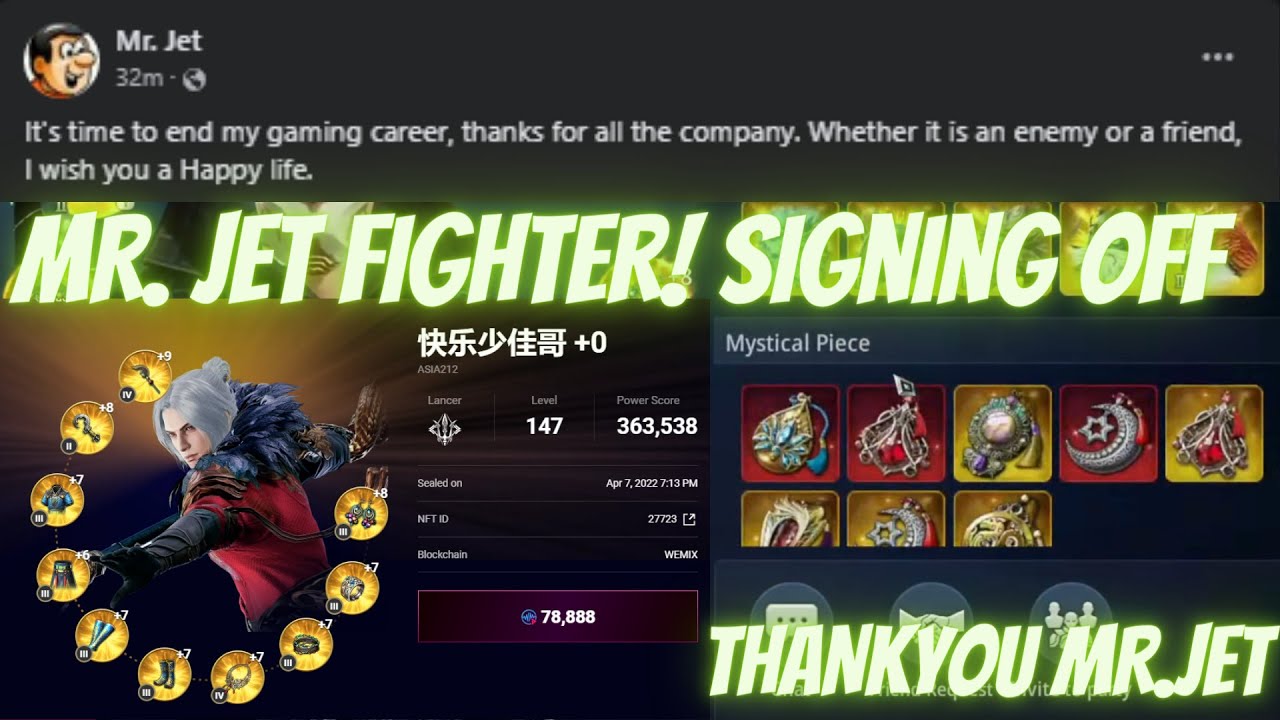 MIR4 THANKYOU AND GOODBYE MR.JET | JET VS ASIA'S STRONGEST! PANDA ...