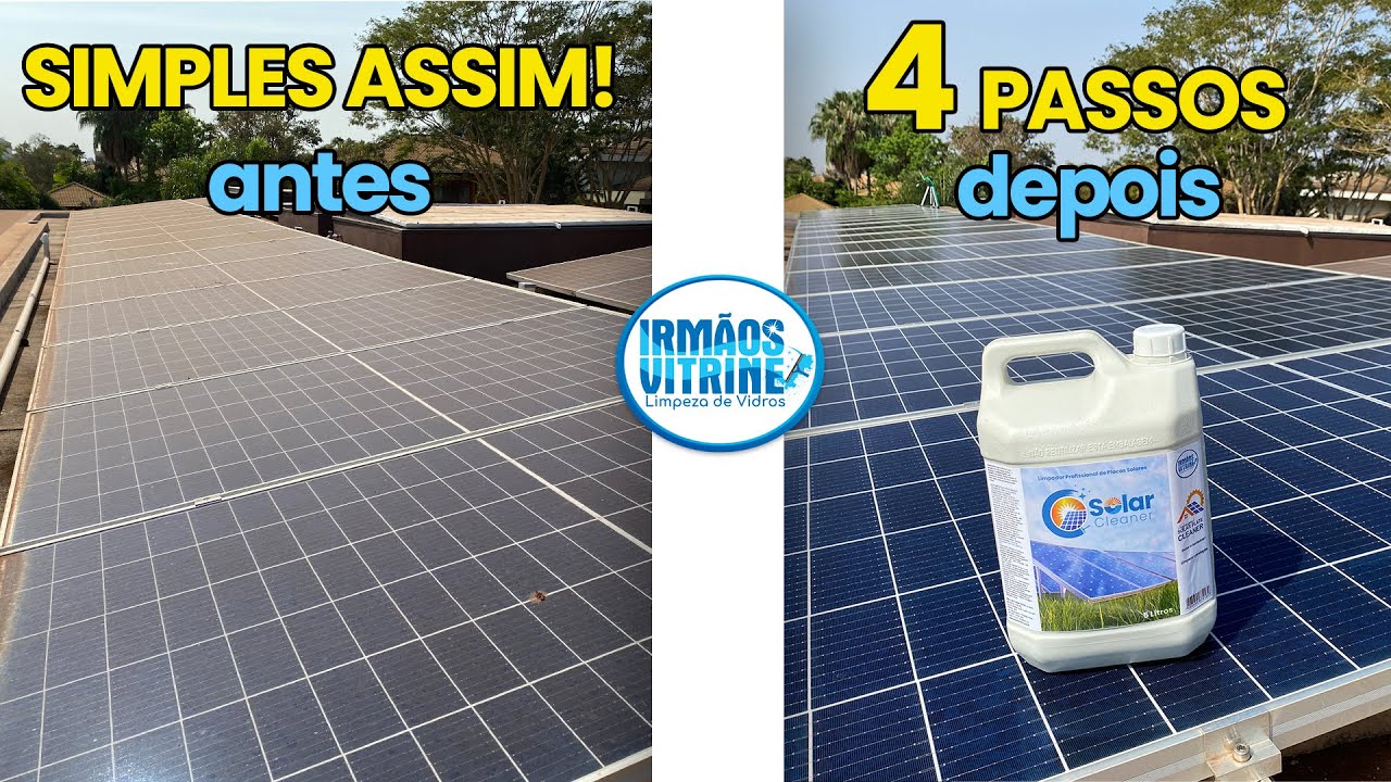 Como limpar placas solares - YouTube