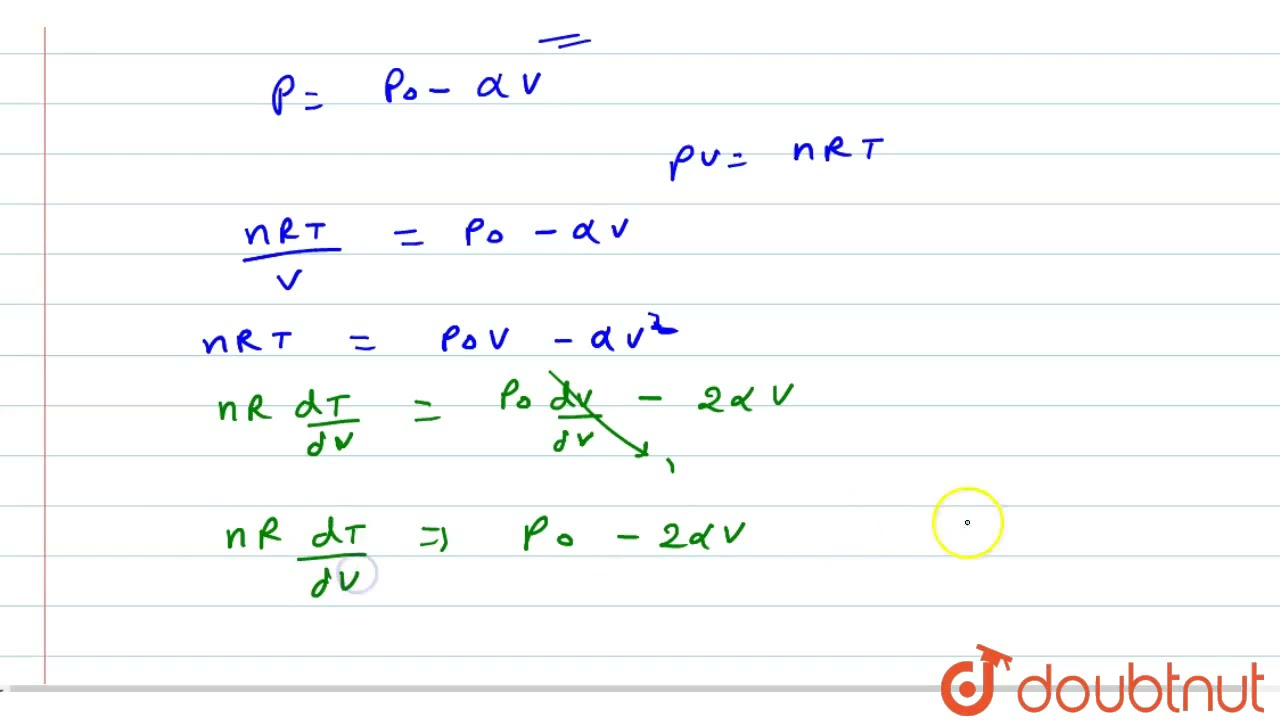 An ideal gas with the adiabatic exponent gamma goes through a process p ...