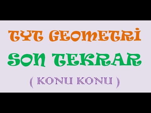 TYT GEOMETRİ SON TEKRAR ( KONU KONU ) İPUÇLARI - PRATİK YOLLAR #TYT 2021