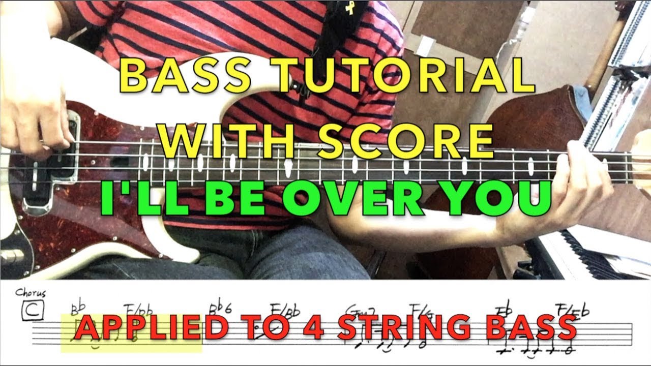 ToTo - I'll Be Over You - Bass Tutorial with Score - Applied to 4 ...