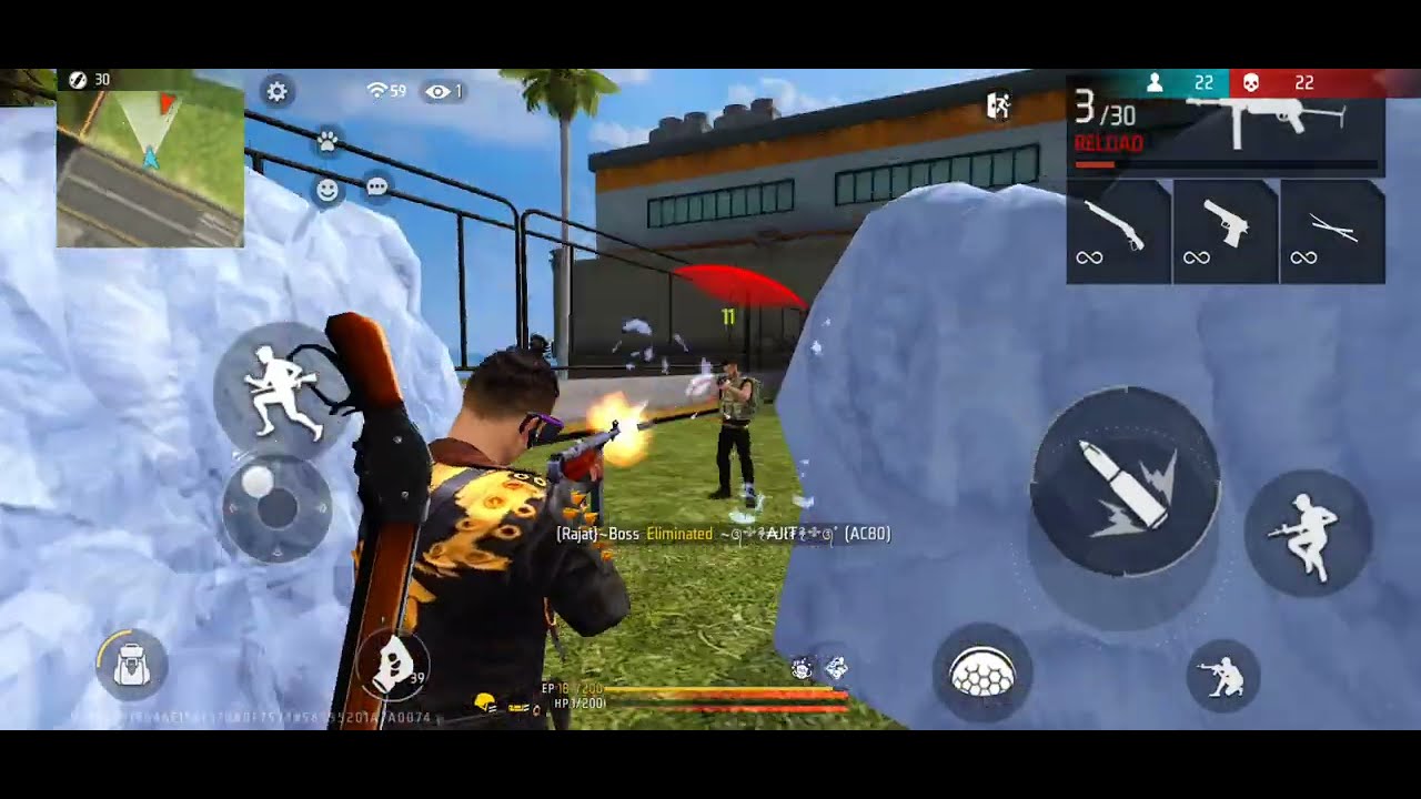 playing free fire on galaxy s22 ultra - YouTube