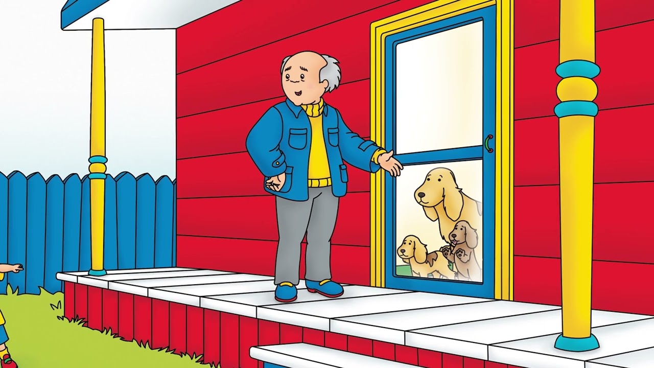 Caillou and the puppies - The Reading Corner - YouTube