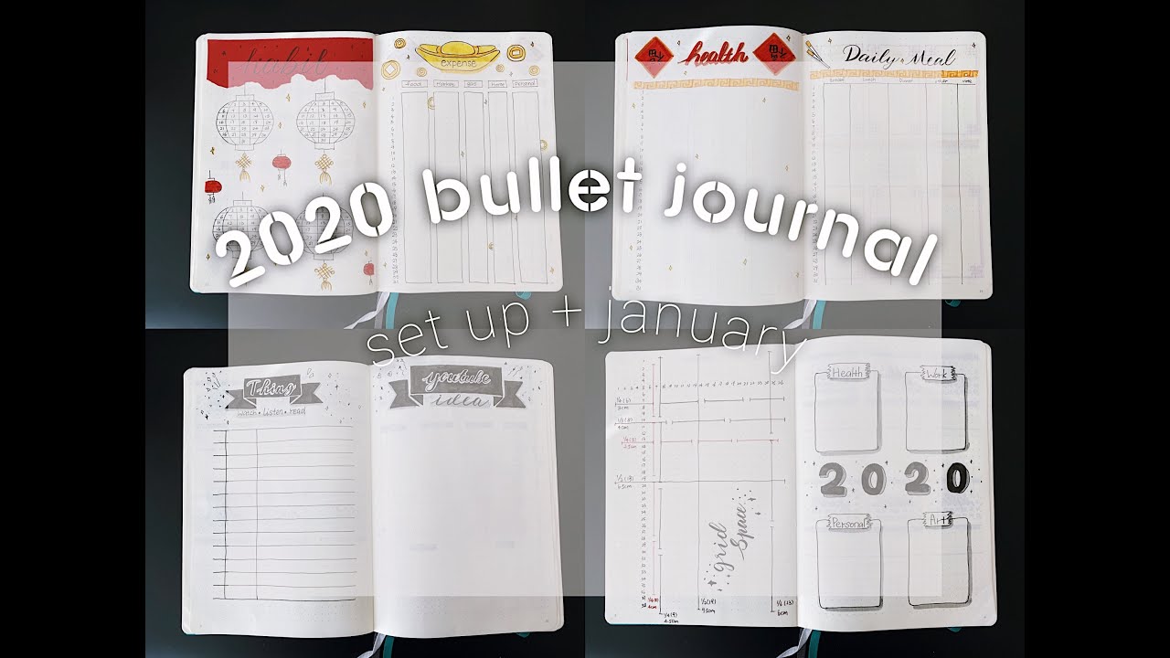 2020 Bullet Journal Setup + Jan | Chinese new year theme | 跟我一起做bujo ...