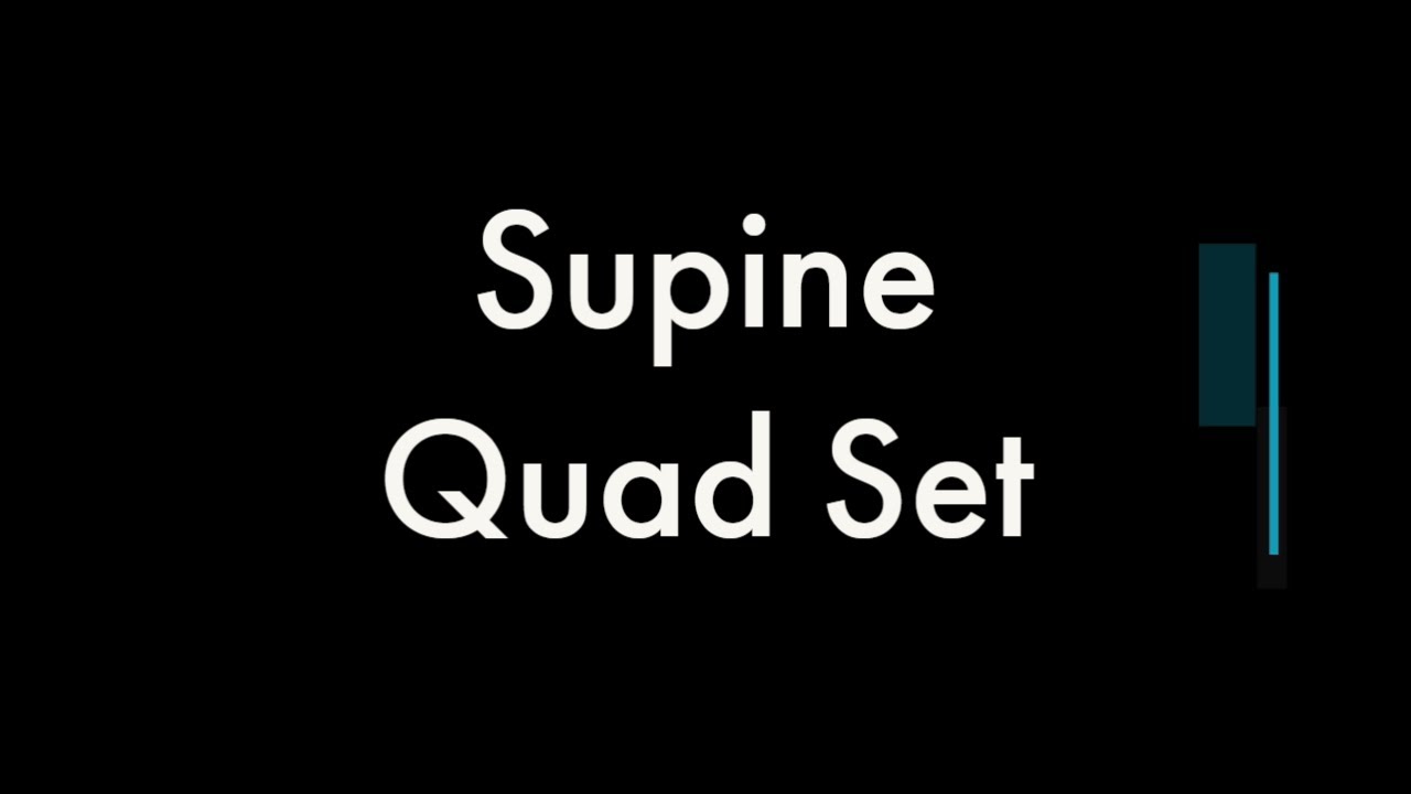 Supine Quad Set - YouTube