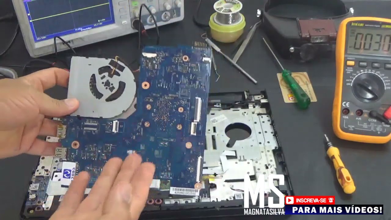 ALGUNS PASSOS BÁSICOS PARA COMEÇAR ANALISAR UMA PLACA MÃE DE NOTEBOOK ...