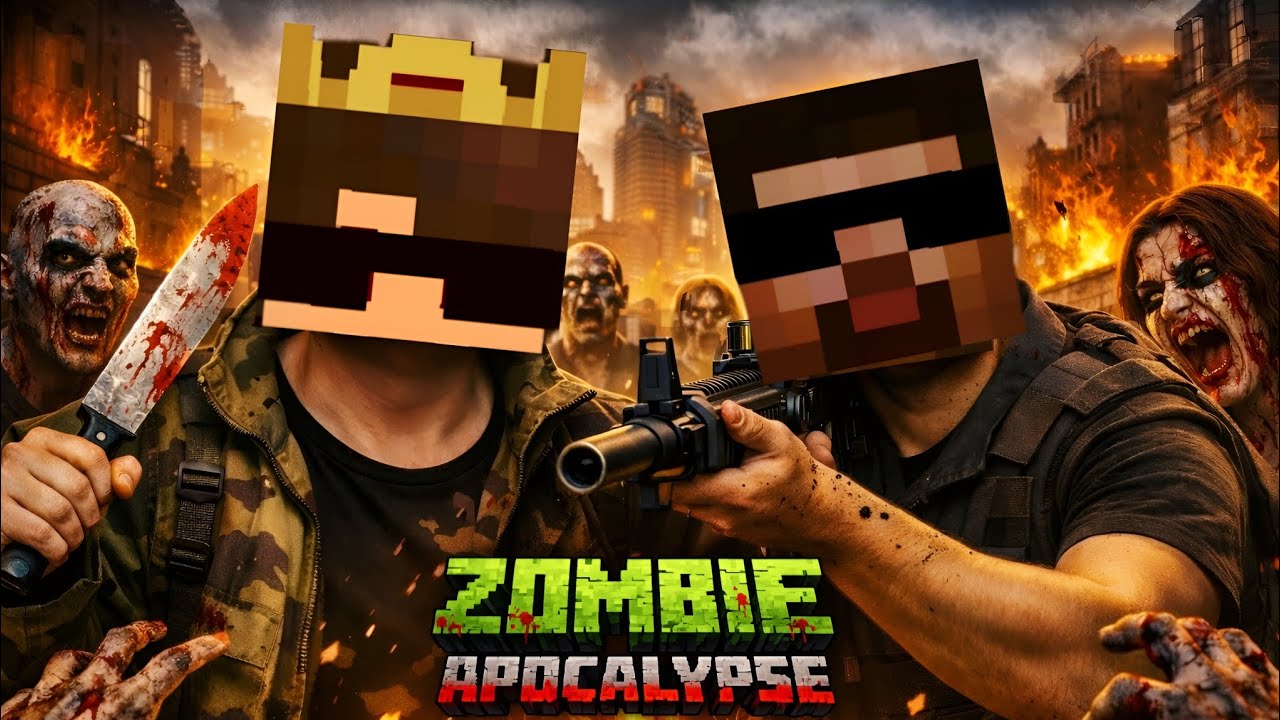 Minecraft Zombie Apocalypse for 50 Days – Almost Died 💀 - YouTube