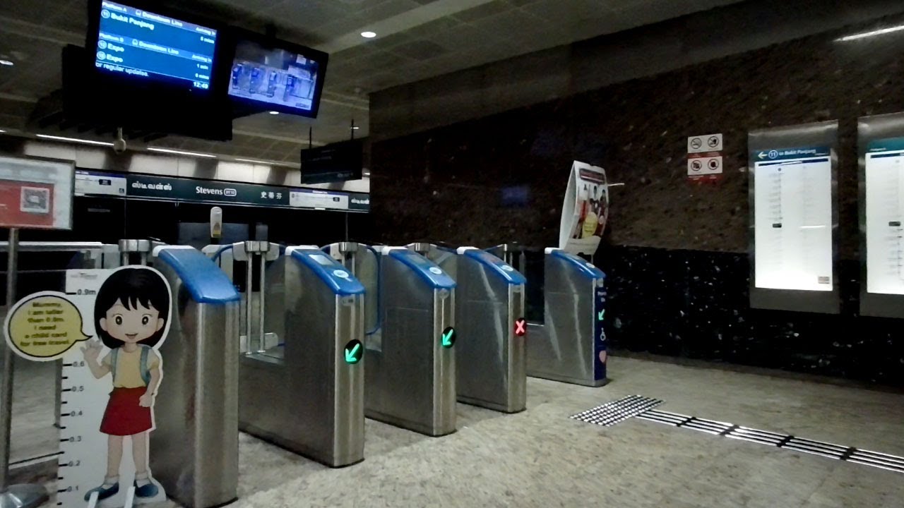 Singapore MRT ride from Stevens to Botanic Gardens train station - YouTube