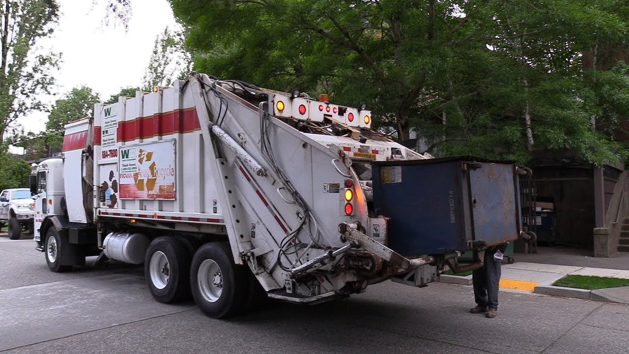 Rabanco Pete 320 Leach 2RII RL with ADR Recycle Bucket - YouTube