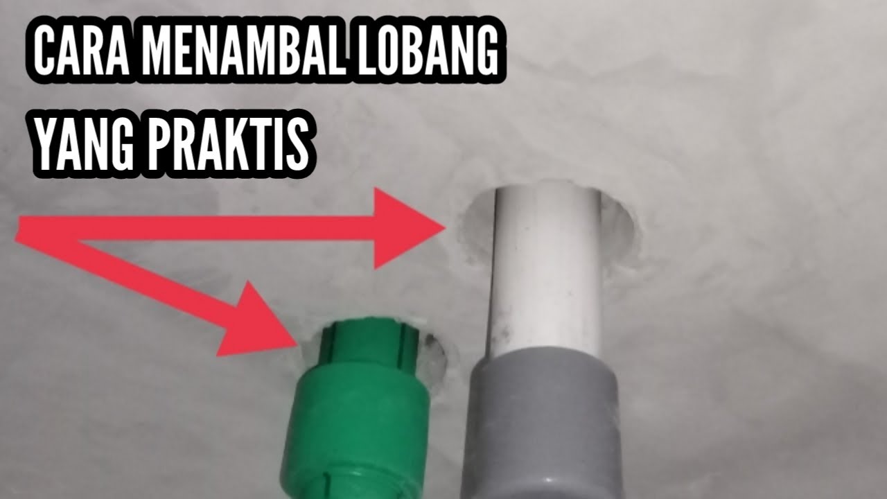 Cara menambal lobang dinding - YouTube