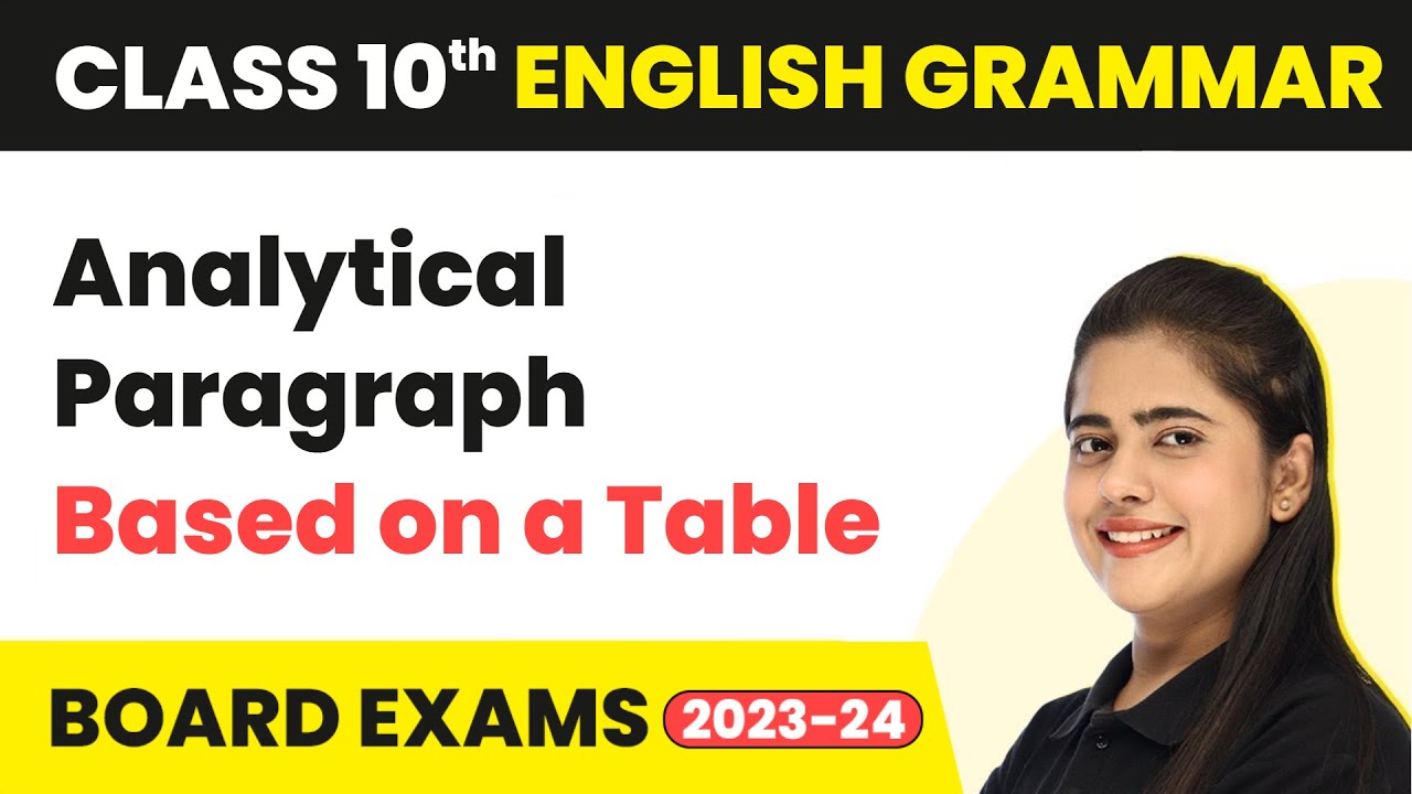 Analytical Paragraph Class 10 (Based on a Table) - Writing Skills ...