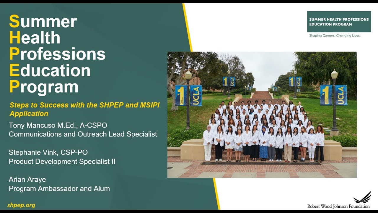 Steps to Success with the SHPEP & MSIPI Application Webinar - YouTube