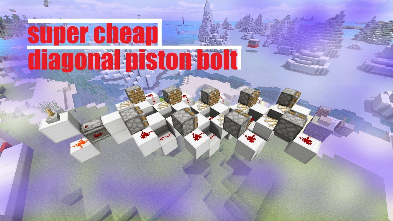 Minecraft Bedrock Edition Cheap diagonal piston bolt (MCPE, Xbox 1, PS4 ...