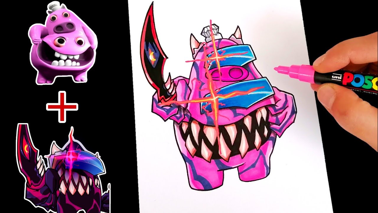 Dibujo la FUSION de CHEF PIGSTER de GARTEN OF BANBAN vs IMPOSTOR V4 de ...