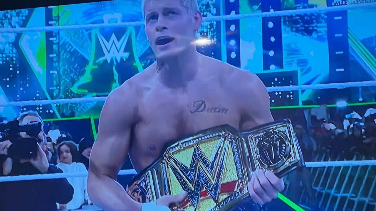 CODY RHODES WINS THE WWE CHAMPIONSHIP!!! - YouTube