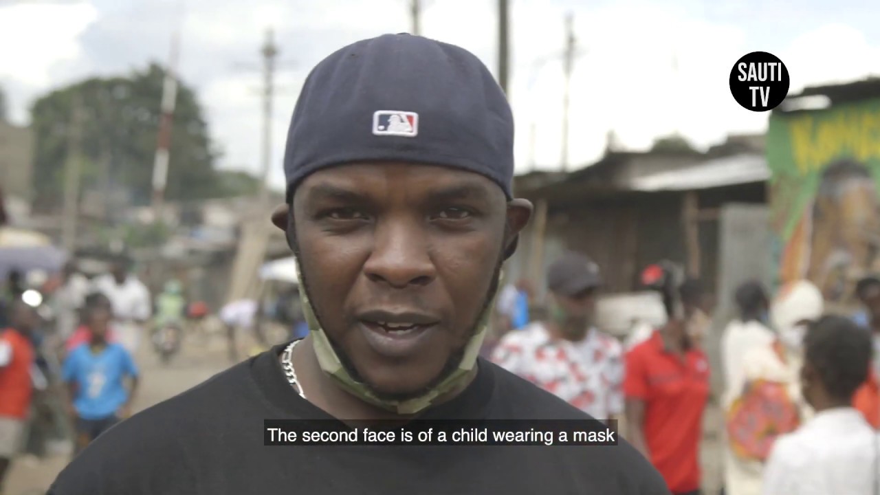 Mathare Roots Graffiti Sensitization on Covid-19 - YouTube