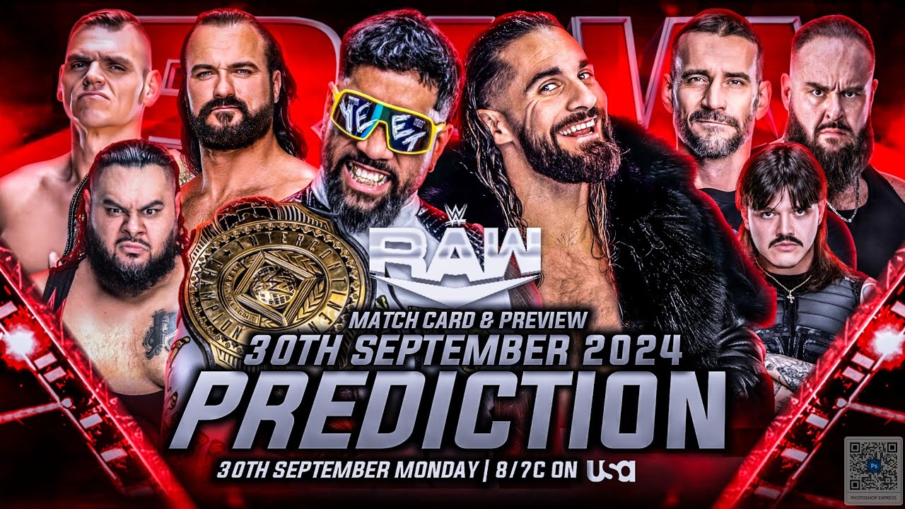 WWE Raw 30 September 2024 Match Card Prediction ! WWE Raw 2024 Full ...