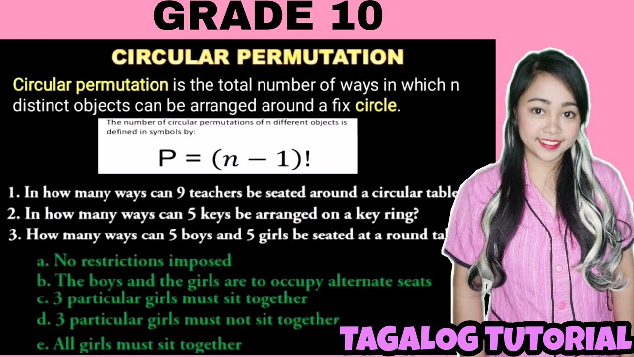 CIRCULAR PERMUTATION GRADE 10 LAS | Tagalog Tutorial | MathTV PH - YouTube