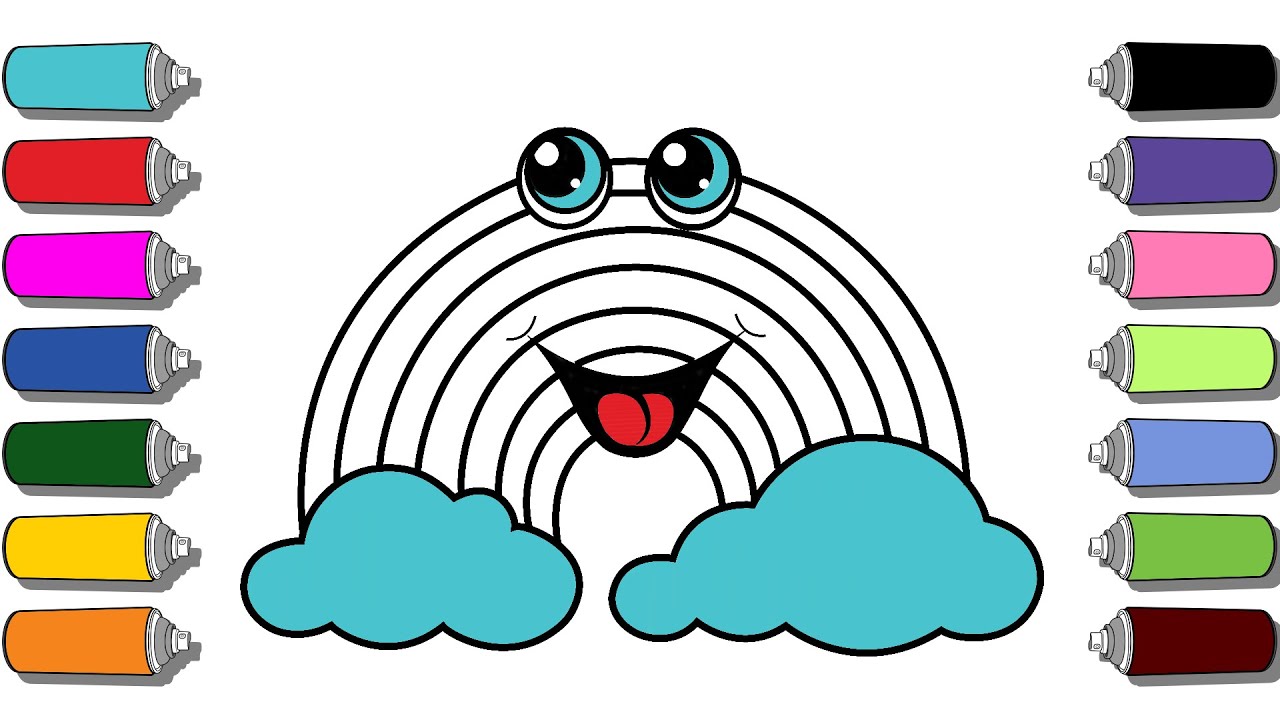 How to draw a rainbow step by step with a marker and decorate with ...