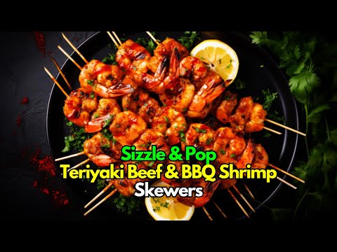 Sizzle & Pop Teriyaki Beef & BBQ Shrimp Skewers #SubscribeNow - YouTube
