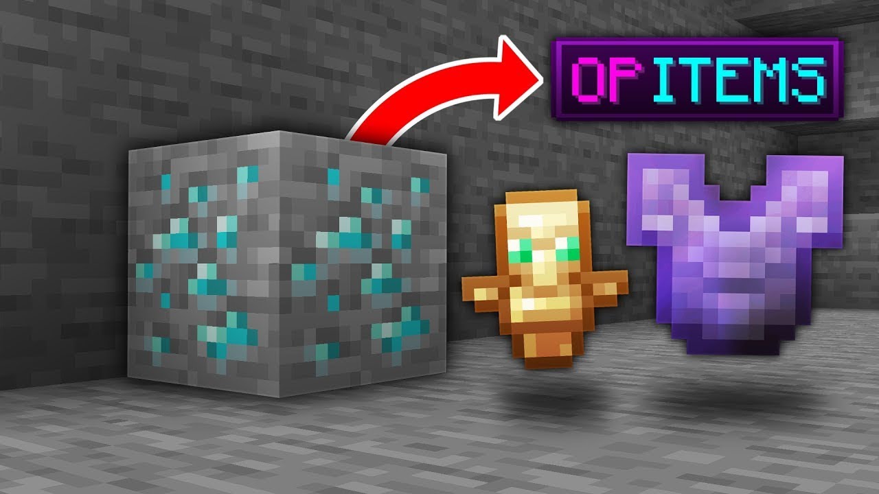 Minecraft BUT Ores Drop OP ITEMS! - YouTube