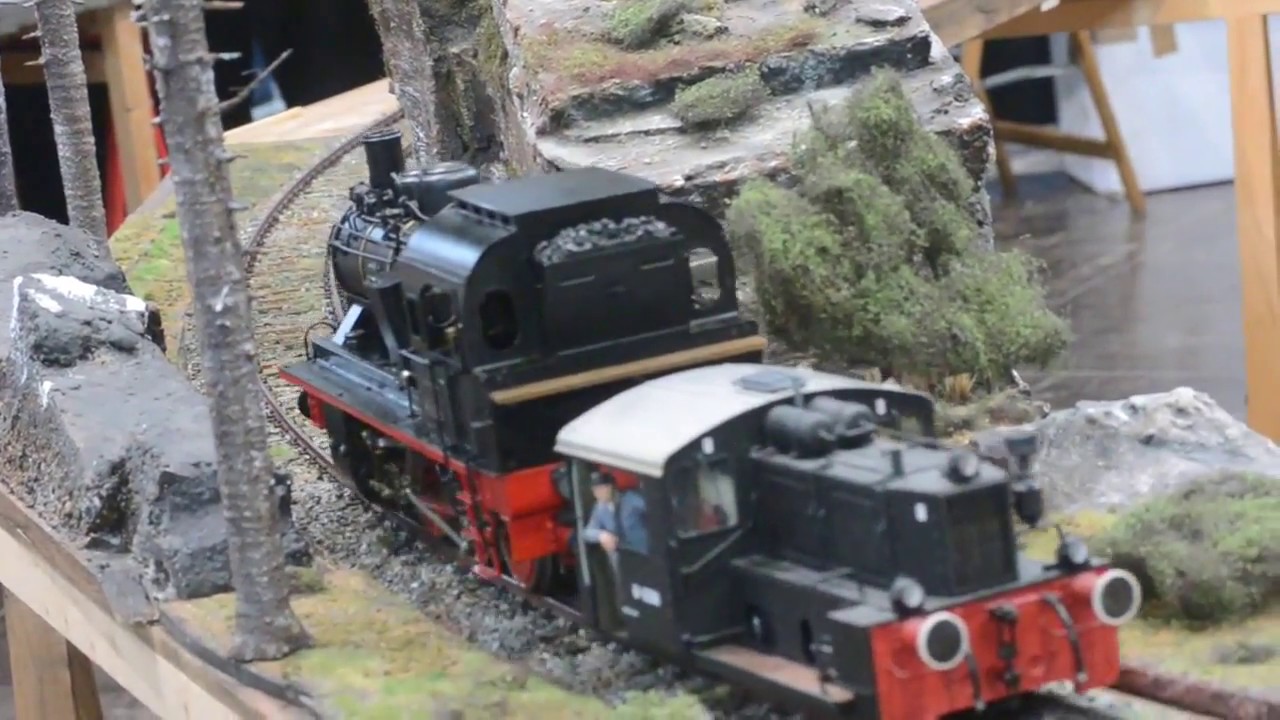 Spur 2/2m Live Steam auf der Messe Leipzig 2018 - YouTube