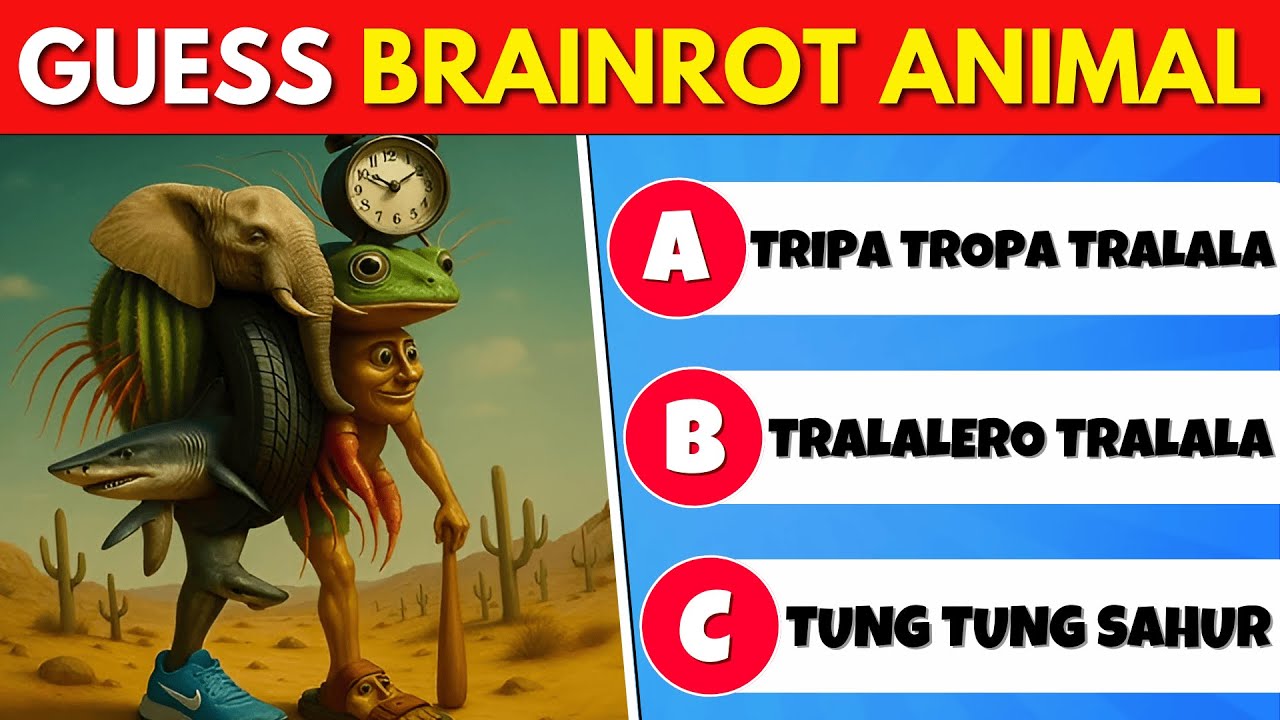 Guess ITALIAN BRAINROT ANIMALS NAME 🐊🍌 Tripa Tropa Tralala, Tung Tung ...