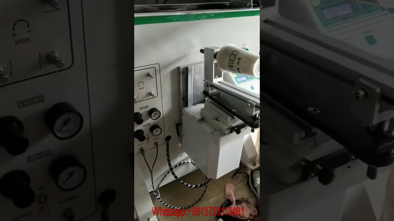Printing machine for plastic cup printer for disposable cup - YouTube