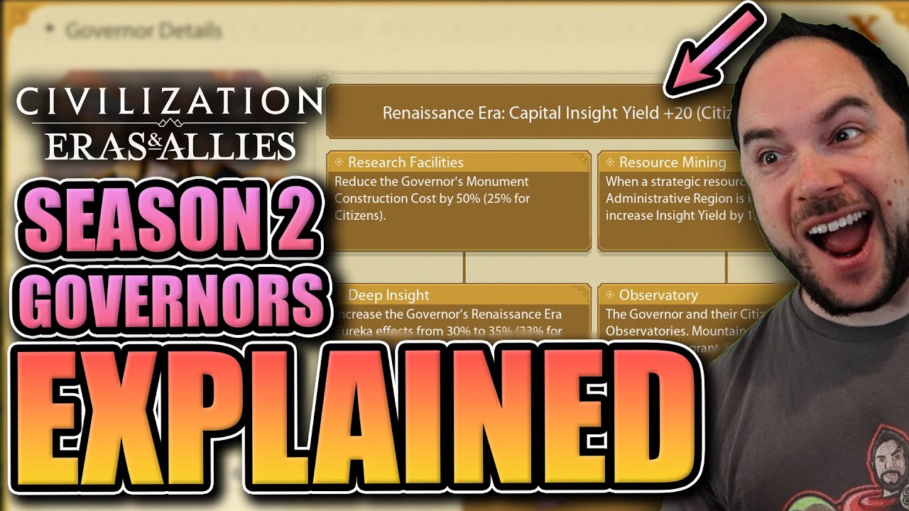 Governor System Explained [new season 2 mechanics] Civilization Eras ...
