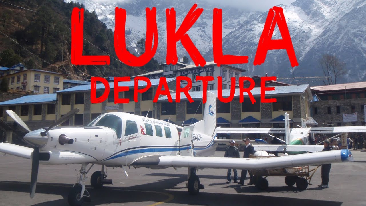 Lukla departure - Cockpit view - YouTube