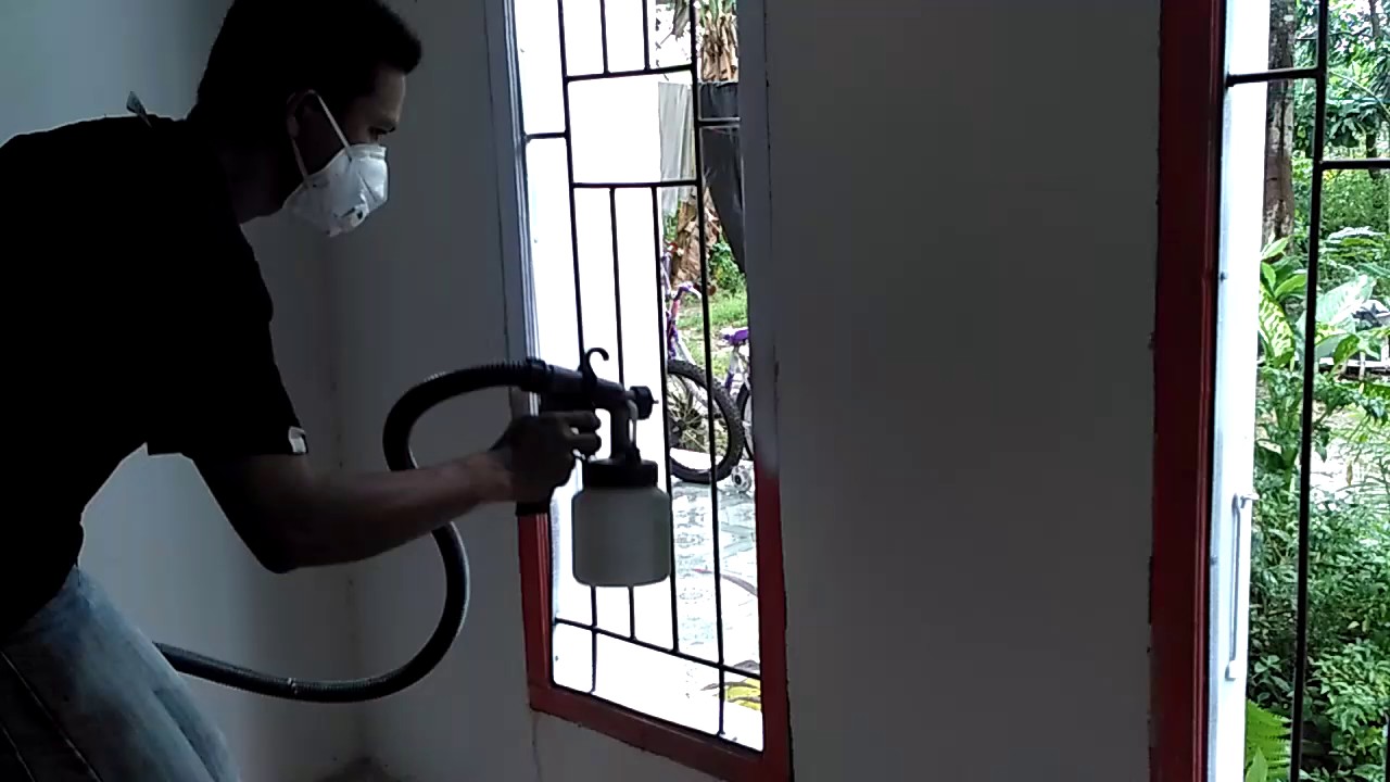 Mengecat kusen pake Paint Zoom (Profesional Spray System) - YouTube