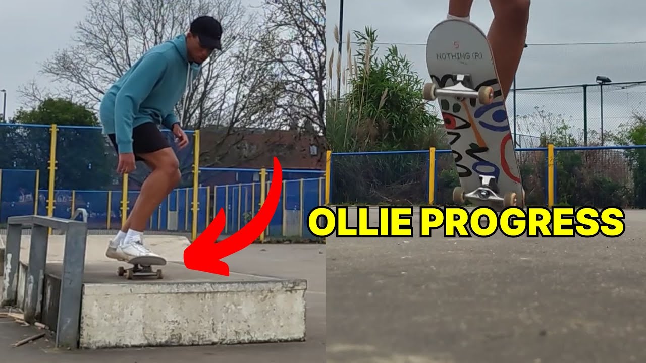 My First Ollie Over An Obstacle! (Skate Progress) - YouTube