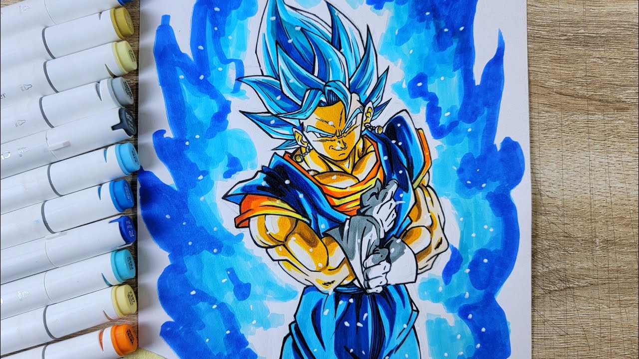 How to Draw Vegito Super saiyan Blue🔥 [ Dragonball ] - YouTube