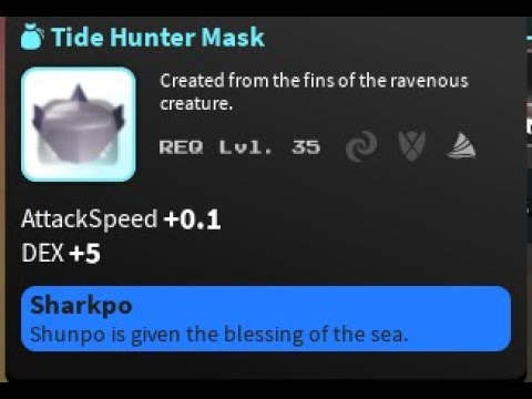Vesteria - Tide Hunter Mask Review! - YouTube