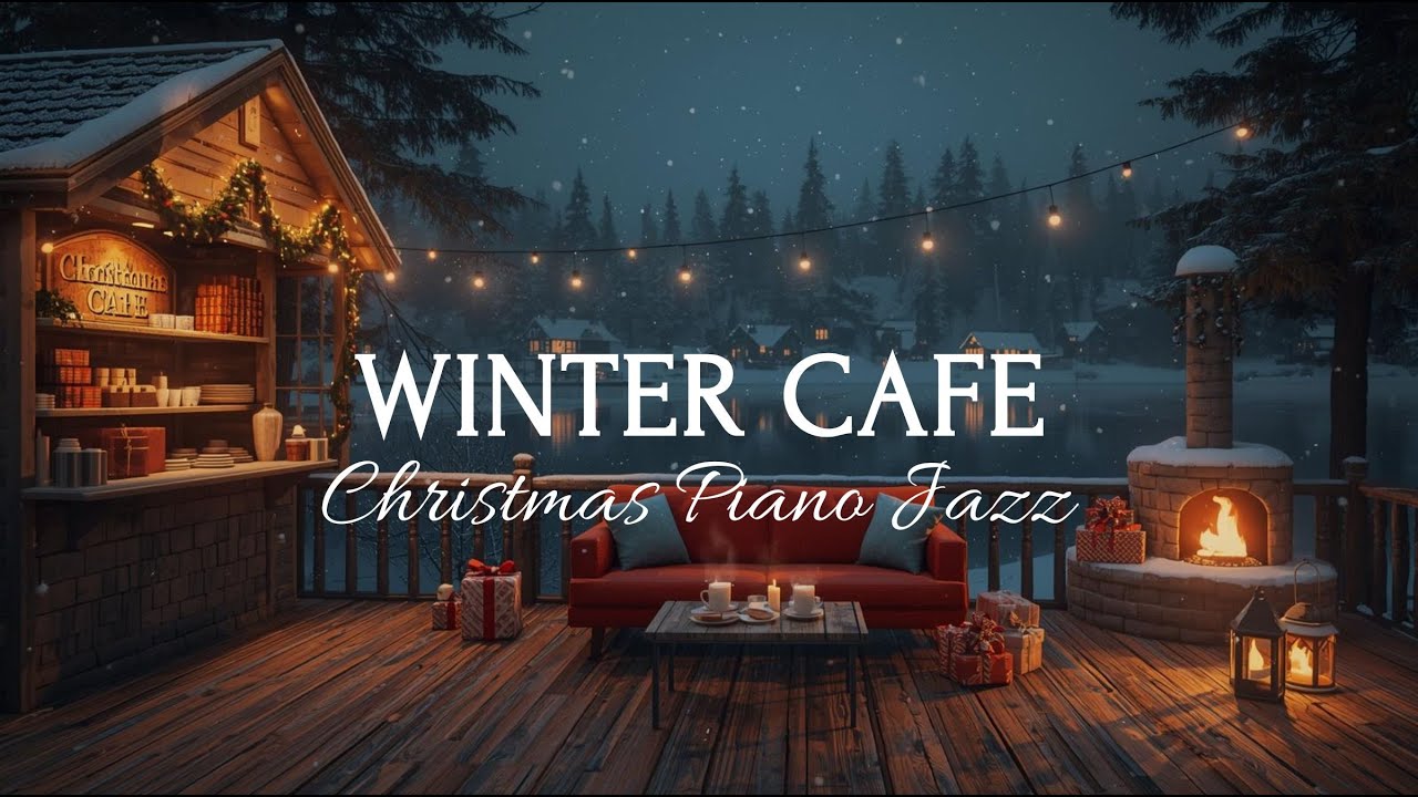 New Year 2026 Winter Cafe Ambience with Warm Piano Jazz Music ⛄ ...