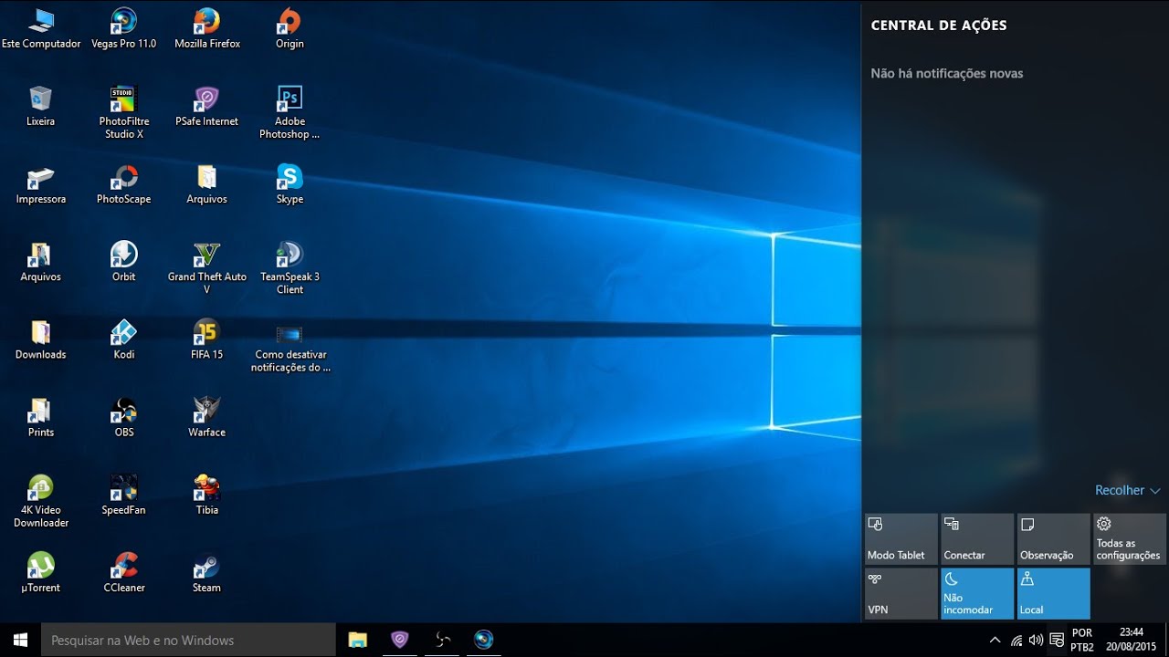 Como desativar notificações do Windows 10 - YouTube