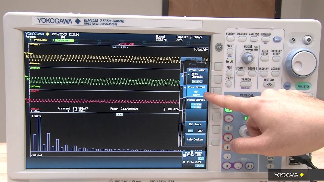 Measuring Harmonics on a Digital Oscilloscope - YouTube