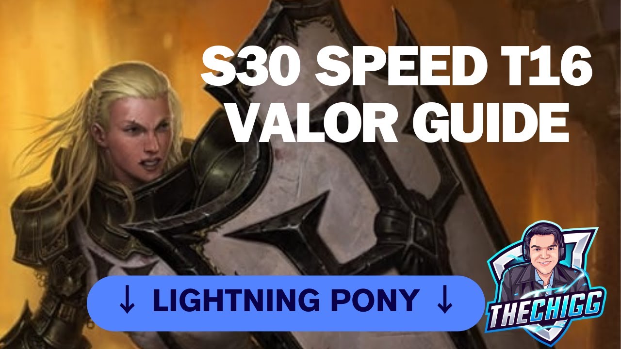 Diablo 3 Season 30 Crusader Valor Speed 16 Lightning Pony Guide - YouTube